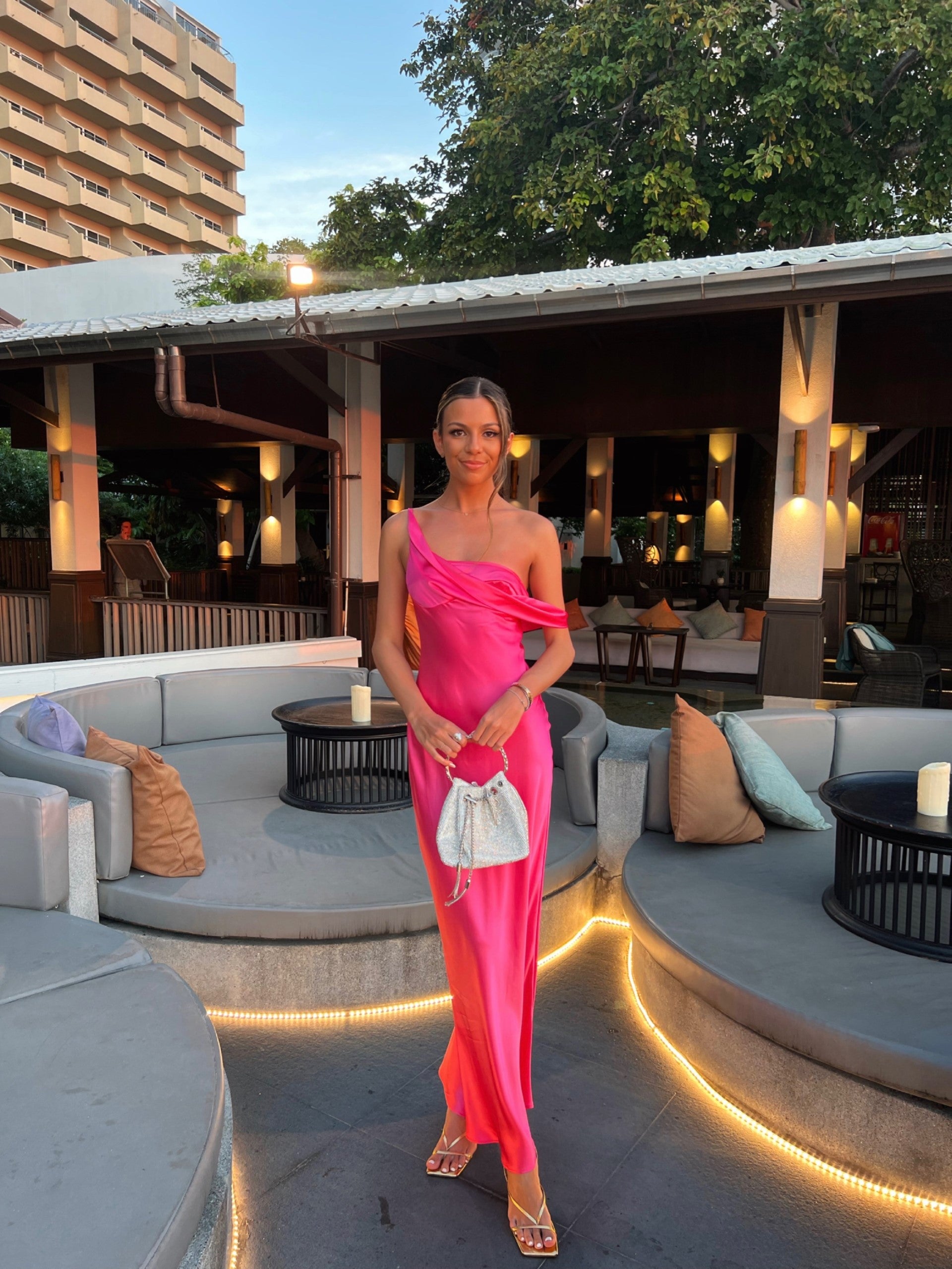 Natalie Rolt Monika Gown - Neon Pink – CM Hire